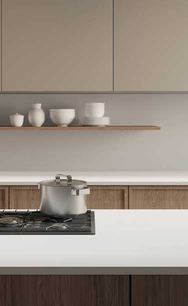 110 Whitenna Porcelain Benchtop Surface | Caesarstone Studio