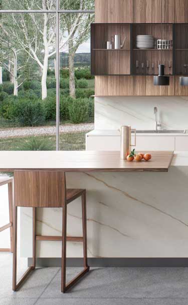 502 Sleet Porcelain Benchtop Surface | Caesarstone Studio