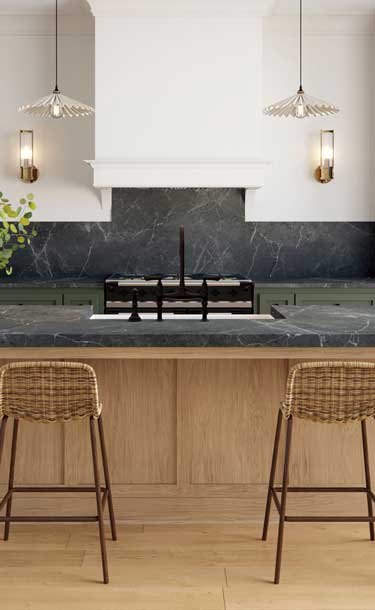 516 Locura Porcelain Benchtop Surface | Caesarstone Studio
