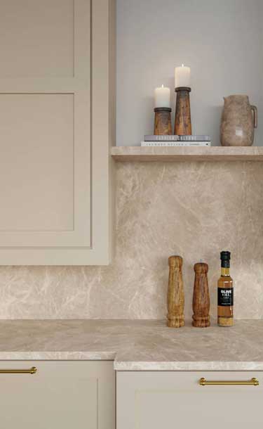 580 Fume Porcelain Benchtop Surface | Caesarstone Studio