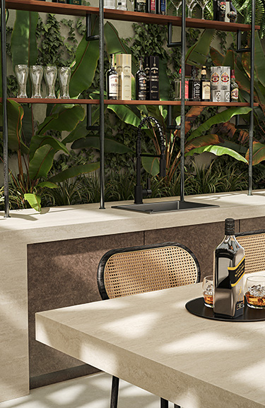 550 Silvax Porcelain Benchtop Surface | Caesarstone Studio