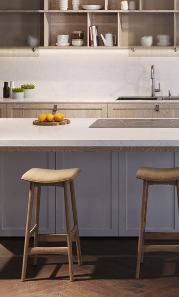 5140 Dreamy Carrara Mineral Benchtop Surface | Caesarstone Studio