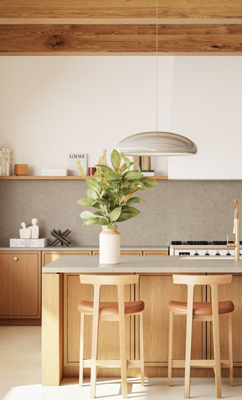 544 Auralux Porcelain Benchtop Surface | Caesarstone Studio