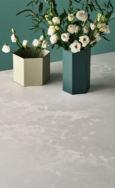 4011 Cloudburst Concrete Mineral Benchtop Surface| Caesarstone Studio
