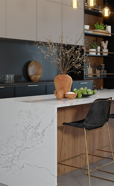 5151 Empira White Mineral Benchtop Surface | Caesarstone Studio