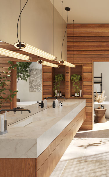 507 Marbannova Porcelain Benchtop Surface | Caesarstone Studio