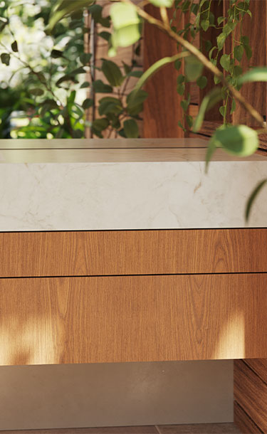 507 Marbannova Porcelain Benchtop Surface | Caesarstone Studio