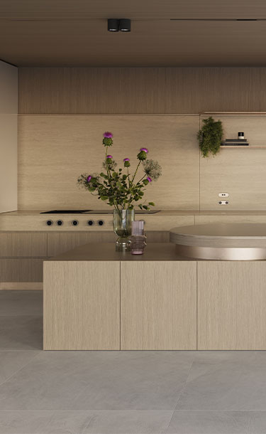 550 Silvax Porcelain Benchtop Surface | Caesarstone Studio