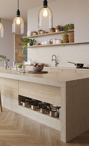 550 Silvax Porcelain Benchtop Surface | Caesarstone Studio