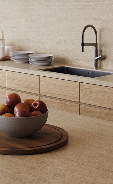 550 Silvax Porcelain Benchtop Surface | Caesarstone Studio