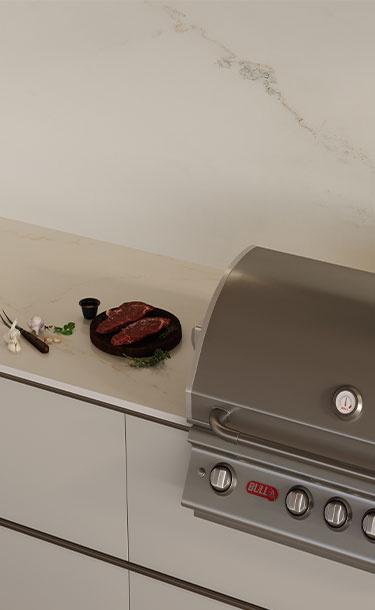 501 Snowdrift Porcelain Benchtop Surface | Caesarstone Studio