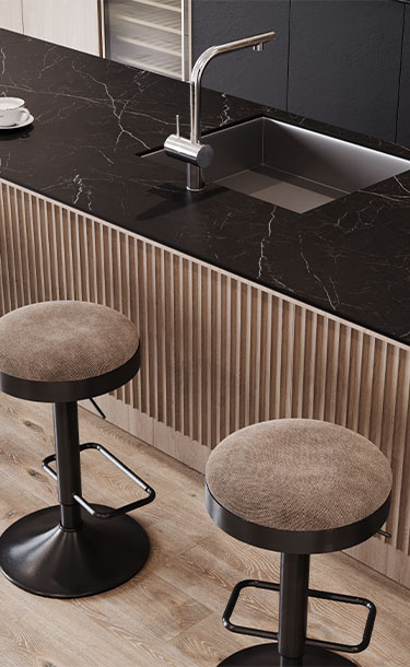 511 Smokestone Porcelain Benchtop Surface | Caesarstone Studio