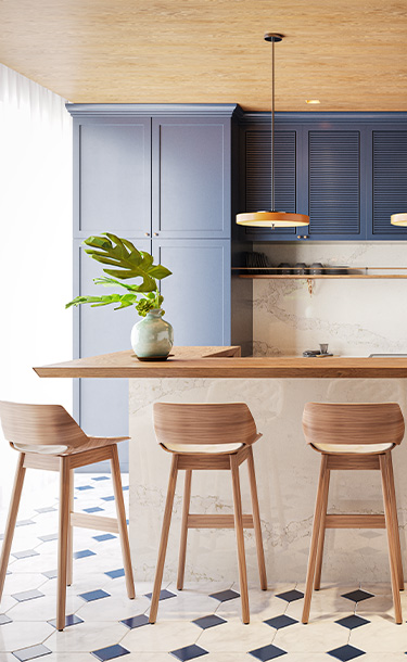 5115 Calacatta Stillstorm Mineral Benchtop Surface | Caesarstone Studio