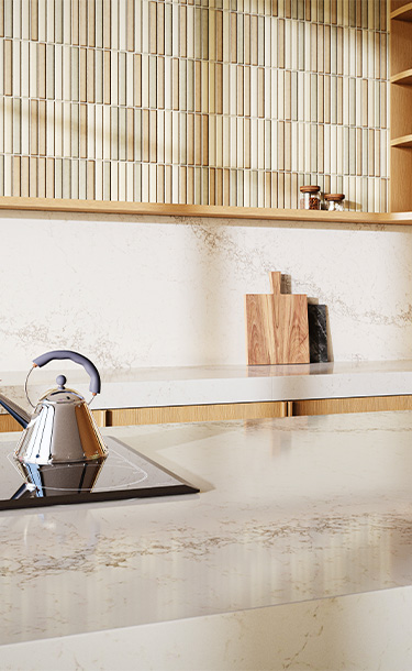 Celestial Sky Mineral Benchtop Surface | Caesarstone Studio