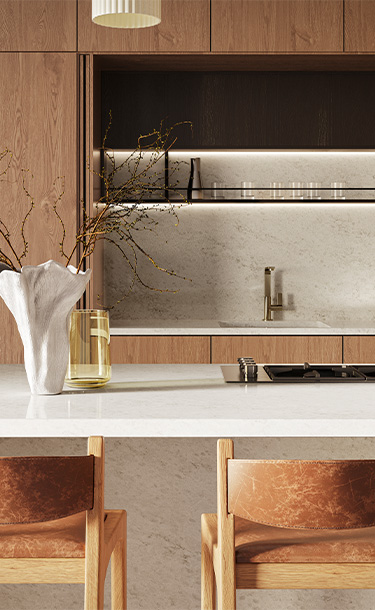 5444 Lunar Frost Mineral Benchtop Surface | Caesarstone Studio
