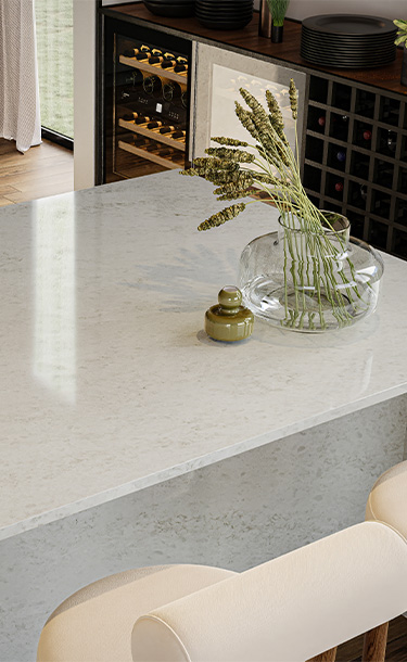 5444 Lunar Frost Mineral Benchtop Surface | Caesarstone Studio