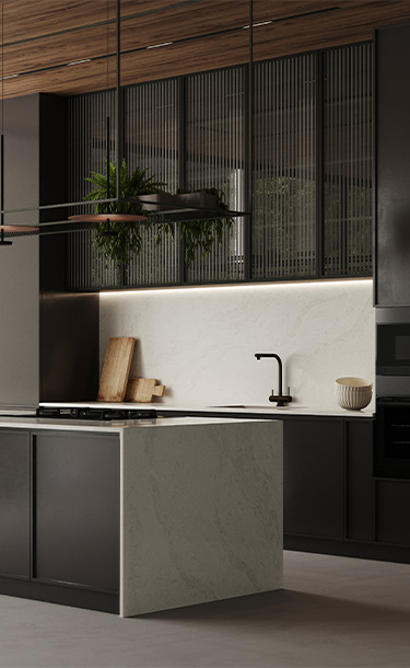 5441 Glacier Flow Mineral Benchtop Surface | Caesarstone Studio