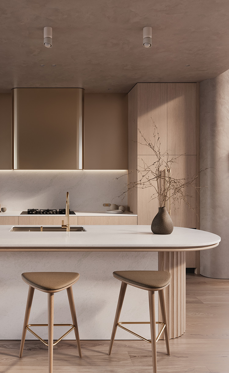 5441 Glacier Flow Mineral Benchtop Surface | Caesarstone Studio