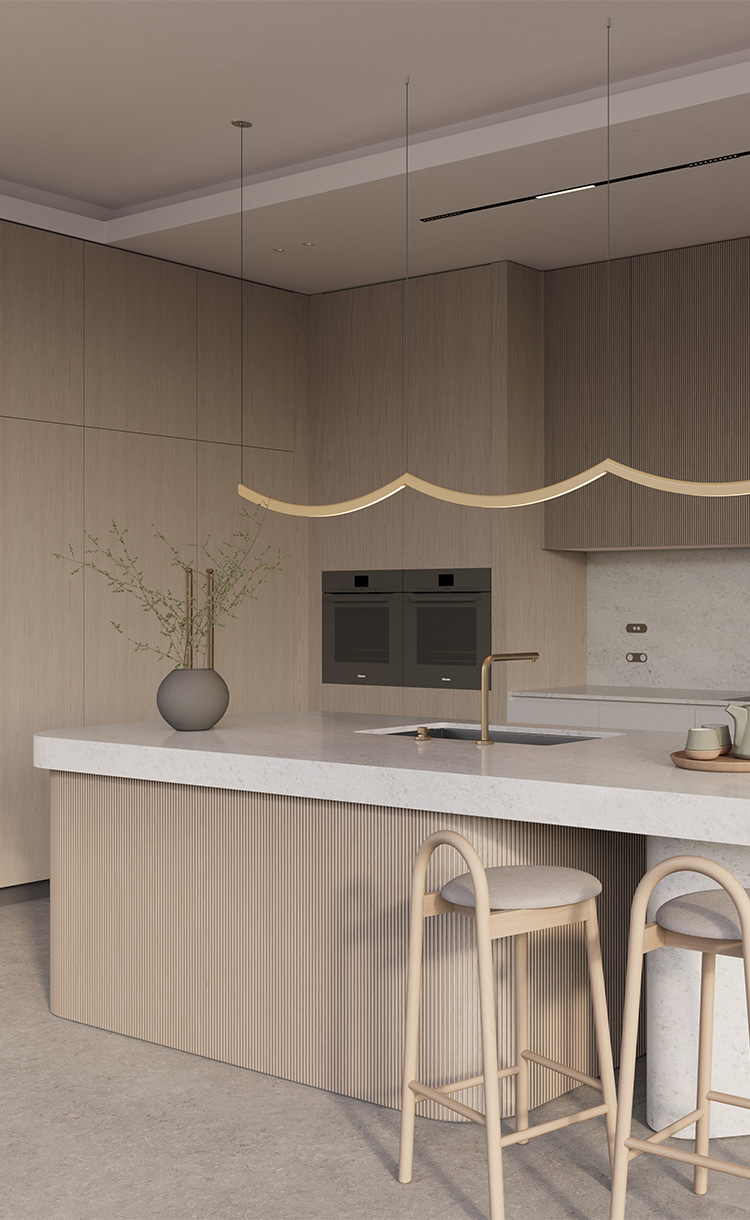 5444 Lunar Frost Mineral Benchtop Surface | Caesarstone Studio